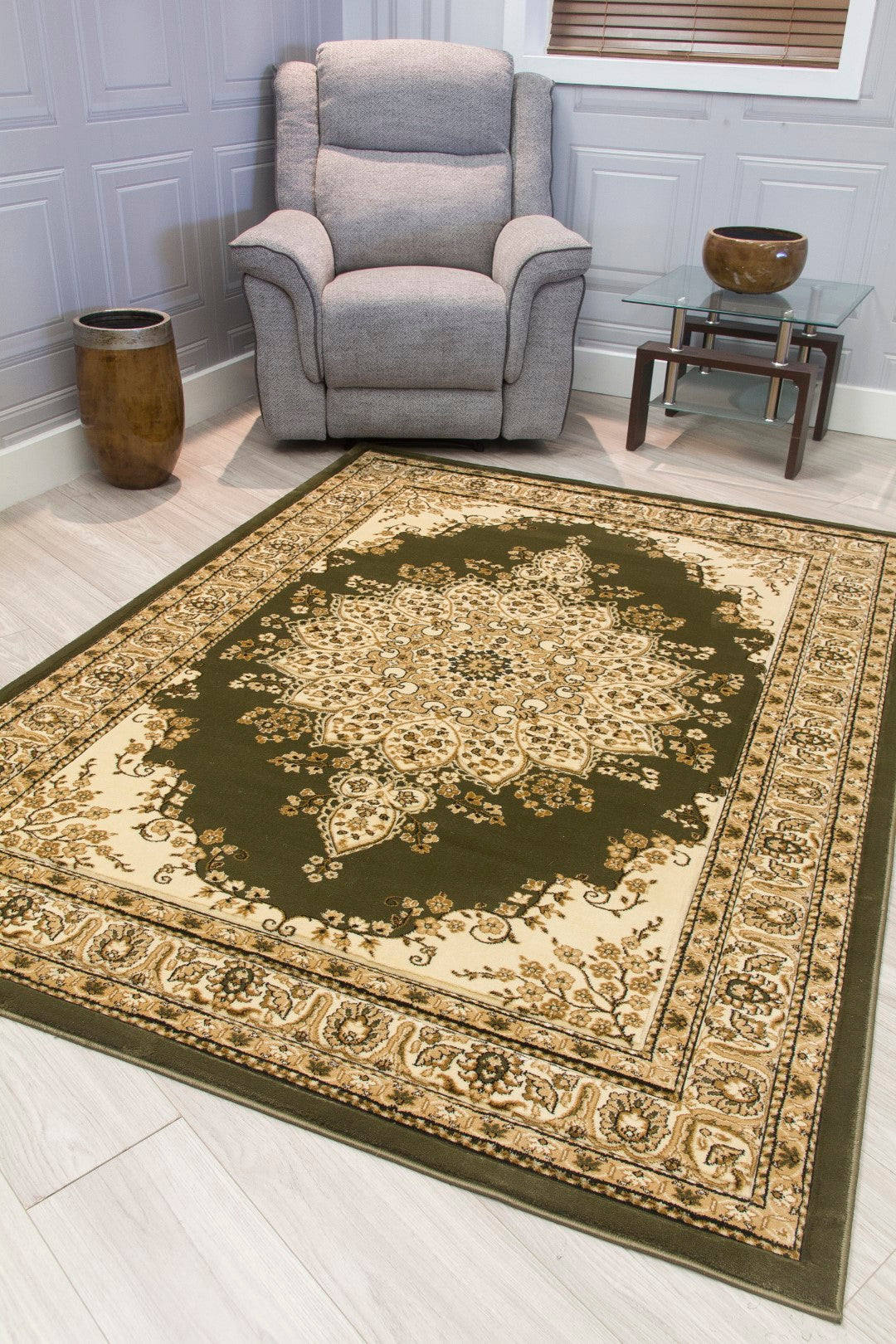 Classique Range - Medallion Rug - Green – SuperRugStore