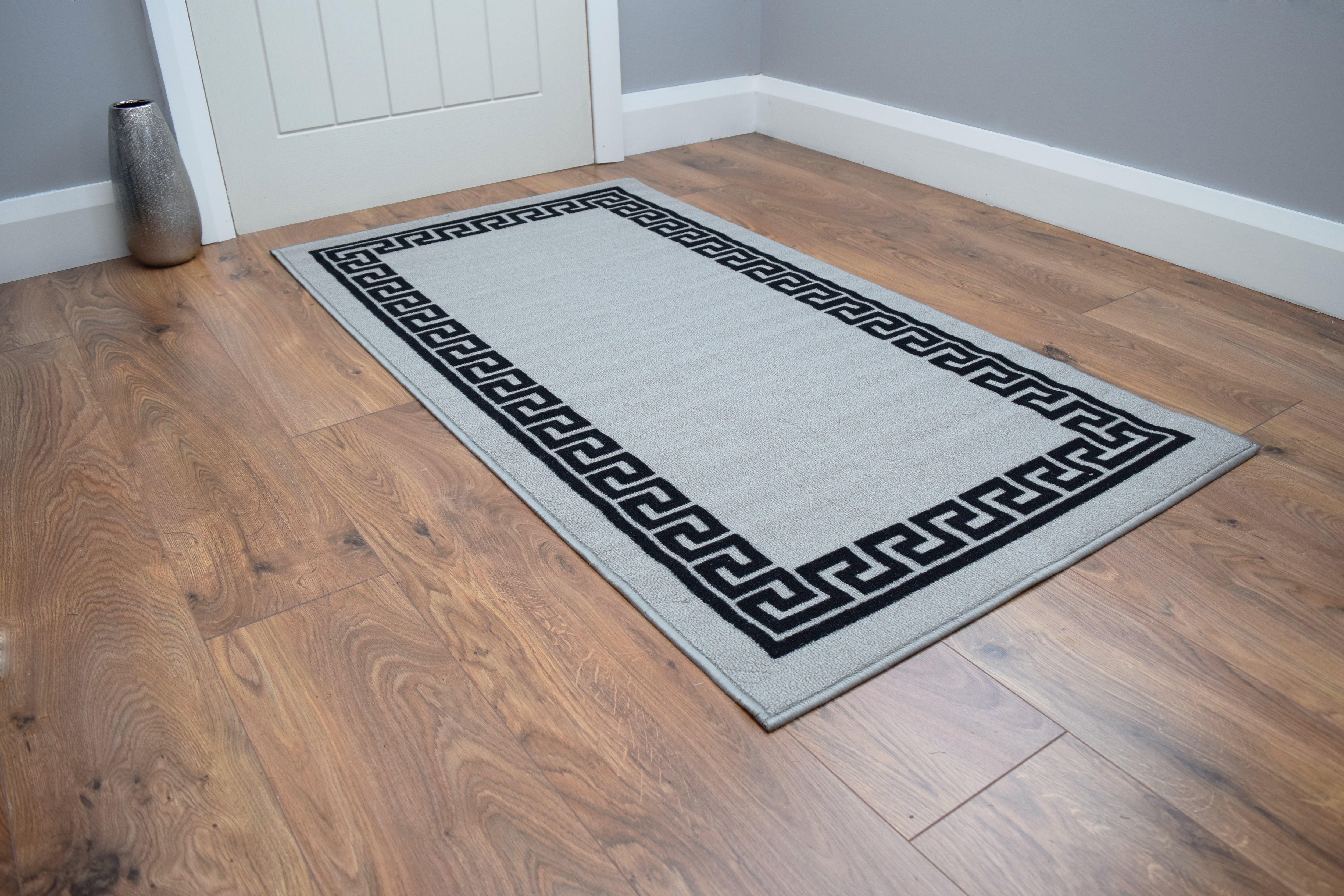 Riviera Greek Key Mat & Runner - Grey – SuperRugStore