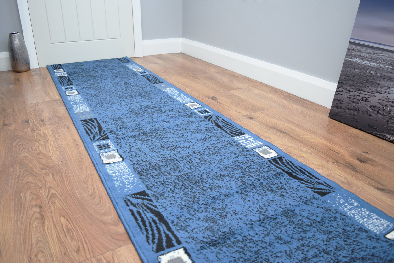 Made To Measure Luna Border - Blue – SuperRugStore