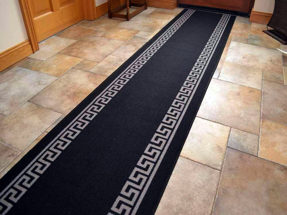 Made To Measure Riviera Greek Key Wide - Black – SuperRugStore